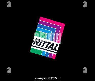 Rittal, rotated logo, black background Stock Photo - Alamy