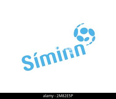 Siminn, rotated logo, white background B Stock Photo - Alamy
