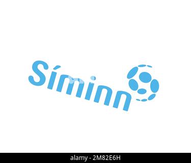Siminn, rotated logo, white background Stock Photo - Alamy