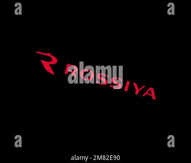 Rossiya Airline, rotated logo, black background Stock Photo - Alamy