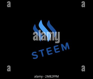 Steem, Logo, Black background Stock Photo - Alamy