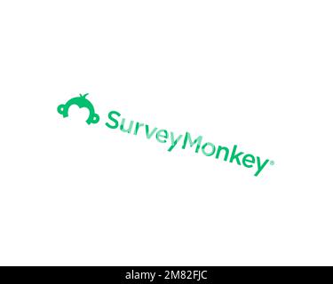 SurveyMonkey, rotated logo, white background Stock Photo - Alamy