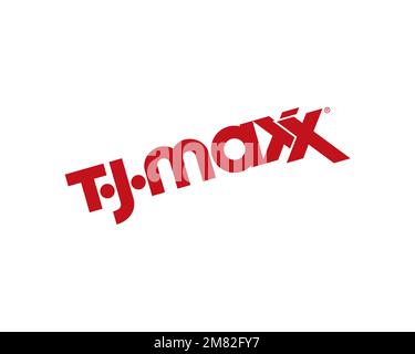 TJ Maxx, rotated logo, white background B Stock Photo - Alamy