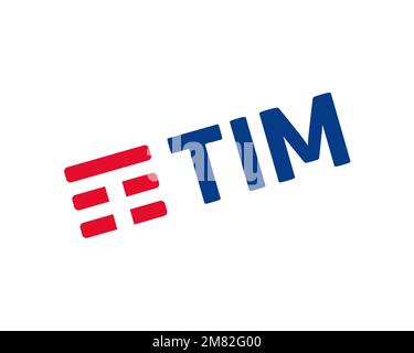 TIM Brasil, rotated logo, white background B Stock Photo - Alamy