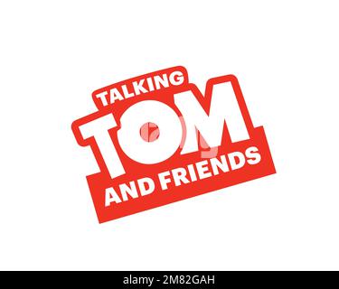 Talking Tom and Friends, rotated logo, white background B Stock Photo ...