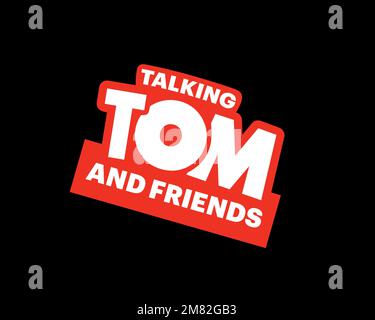 Talking Tom and Friends, rotated logo, white background B Stock Photo ...
