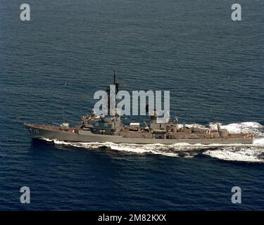 USS Charles F. Adams (DDG-2) underway in the Mediterranean Sea 1970 ...