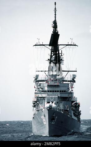USS MacDonough (DDG-39) underway in the Atlantic Ocean on 12 August ...