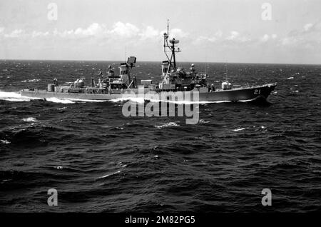 USS Charles F Adams (DDG-2) underway c1973 Stock Photo - Alamy