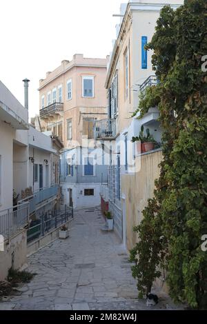 Streets of Siros town Stock Photo - Alamy