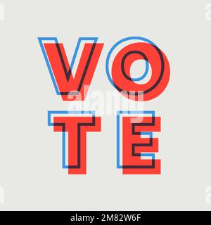 Vote here vector multiply font typography Stock Vector Image & Art - Alamy