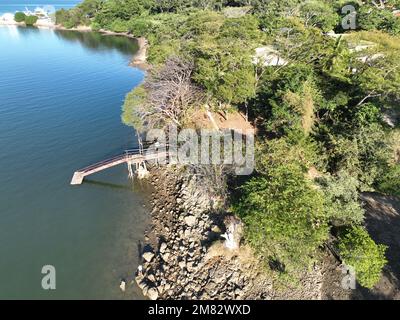 Aerial View of Playa Naranjo and the Naranjo Ferry in the Golfo de ...