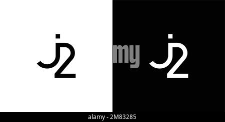 unique and modern J2 letter logo design Stock Vector Image & Art - Alamy