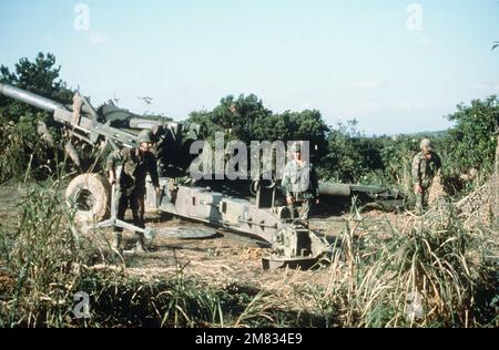 Marines from Fox Battery, 2nd Battalion, 14th Marine Regiment, fire ...