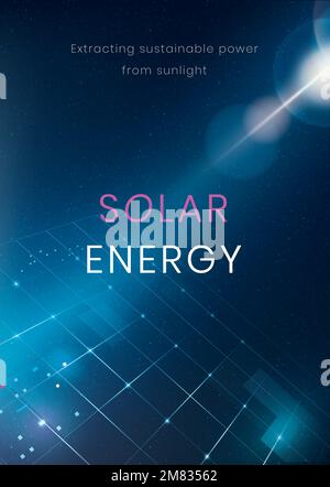 Solar energy poster design with solar cells Stock Vector Image & Art ...