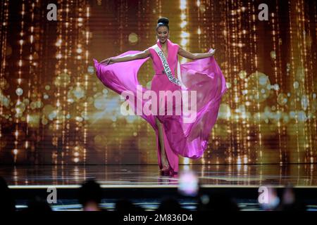 Miss Dominican Republic Andreina Martinez reacts after being selected ...