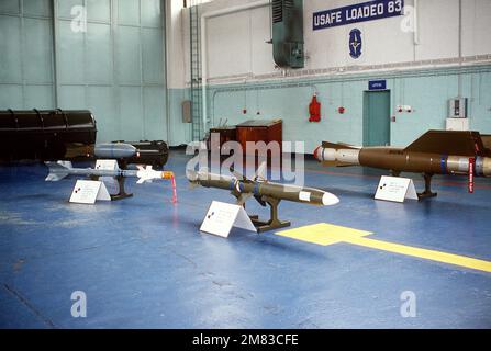 A GBU-15 modular glide bomb mounted on the wing pylon of a 3rd Tactical ...