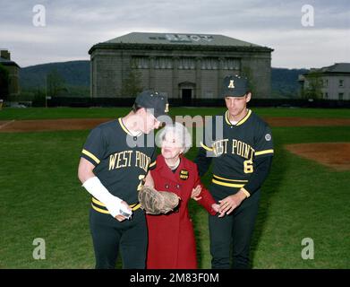 Mrs. Douglas MacArthur, widow of GEN Douglas MacArthur, is introduced ...