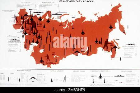 A map of the Soviet Union showing the locations of naval fleet ...
