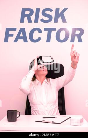 Conceptual caption Risk Factor, Business approach Something that rises ...