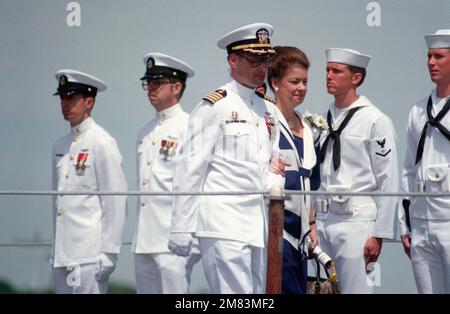 Captain Wade H. Taylor, Commanding Officer (Blue) of the nuclear ...