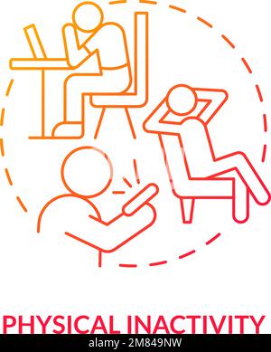 Physical inactivity blue concept icon Stock Vector Image & Art - Alamy