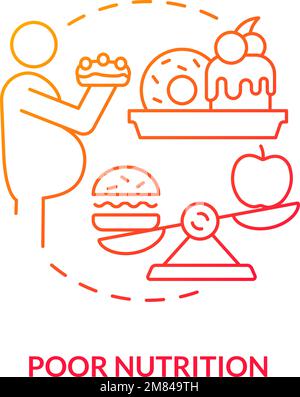 Poor nutrition blue concept icon Stock Vector Image & Art - Alamy