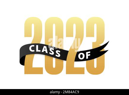 Class of 2023 word lettering script. 2023 Congratulation Graduate ...