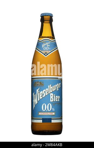 Bottle of Original Wieselburger Beer isolated on white background Stock ...