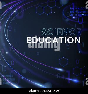 Science education technology template vector social media post Stock ...