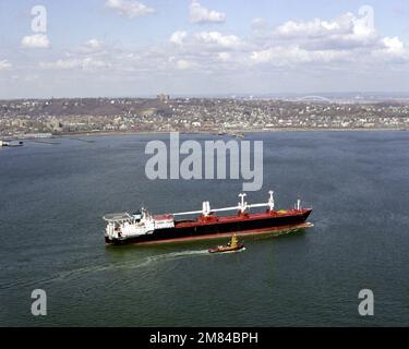 A starboard quarter view of the large harbor tug WAUWATOSA (YTB-775 ...