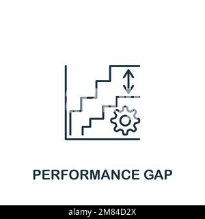 Performance Gap icon. Monochrome simple Talent Development icon for ...