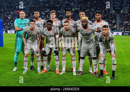 Udinese Calcio players line up during Serie A 2025/26 football match between FC Internazionale ...