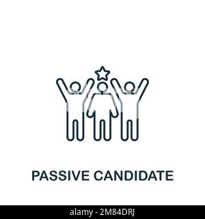 Passive Candidate icon. Monochrome simple Talent Development icon for ...