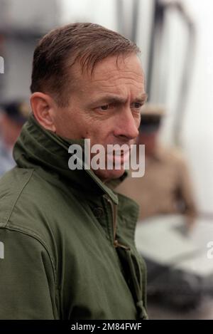 Captain Gerald E. Gneckow, commanding officer, battleship USS IOWA (BB ...