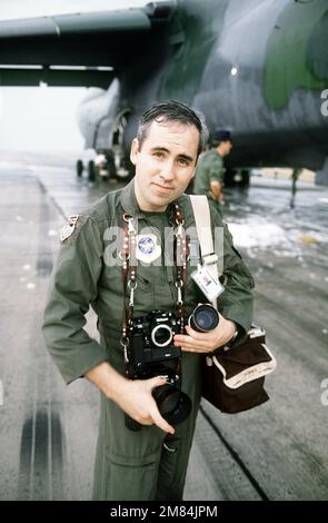 Aerospace Audiovisual Service photojournalist, MSGT Pat Nugent, wearing ...