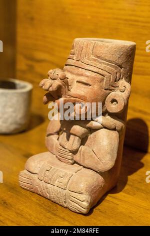 Zapotec statue in the museum, Monte Alban, Oaxaca, Mexico Stock Photo ...