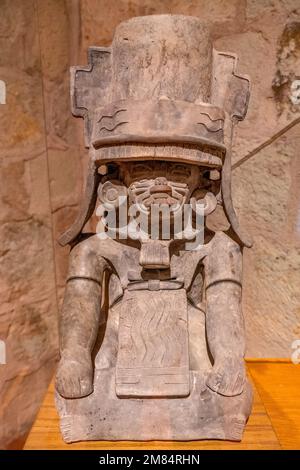 Ceramic funerary urn in the form of Cocijo, the Zapotec god of ...