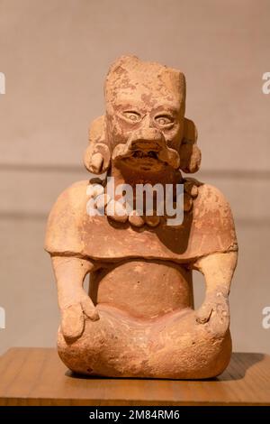 Pre-Hispanic Zapotec ceramic figure of a deity, possibly Cocijo, the ...