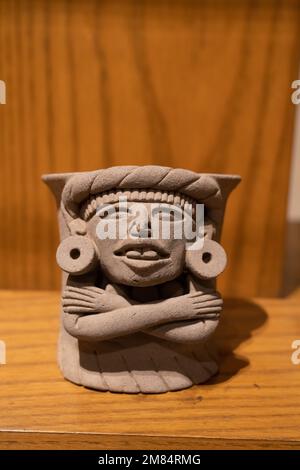 Ceramic funerary urn in the form of Cocijo, the Zapotec god of ...