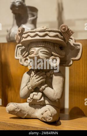A pre-Hispanic Zapotec ceramic figure of Cocijo, the Rain God, in the ...