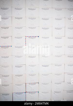 Lot of Post envelopes, background,1970s - 1980s Stock Photo - Alamy