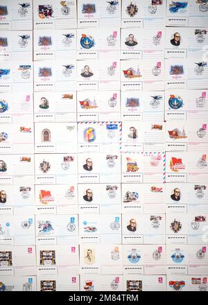 Lot of Post envelopes, background,1970s - 1980s Stock Photo - Alamy