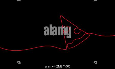 One continuous line pizza slice menu concept. Restaurant food pizzeria ...