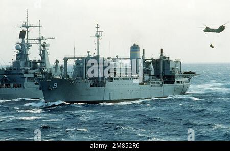 The combat stores ship USNS SPICA (T-AFS-9) rests on blocks in the ...