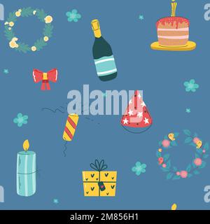 colorful birthday seamless pattern perfect for gift wrap, gift bag and ...