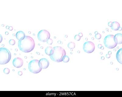 Frame with Air Balloons. Watercolor seamless Pattern for happy Birthday ...