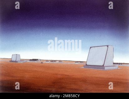 Artist's concept of Soviet large phased-array, early warning and ...