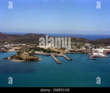 An aerial view of a portion of the naval station. Base: Naval Station ...