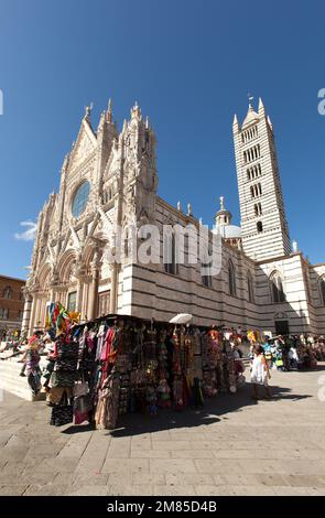 SIENA, ITALY ON AUGUST 27, 2014.Colorful banners of the Contrade, flags ...